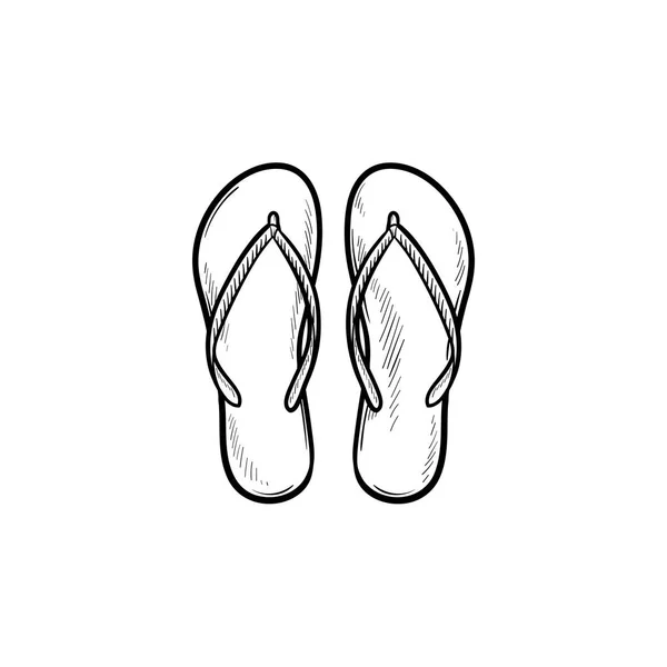 Slippers Clipart Black And White