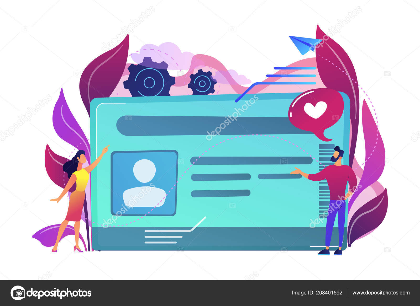 Smart ID card concept vector illustration. Stock Vector by ...