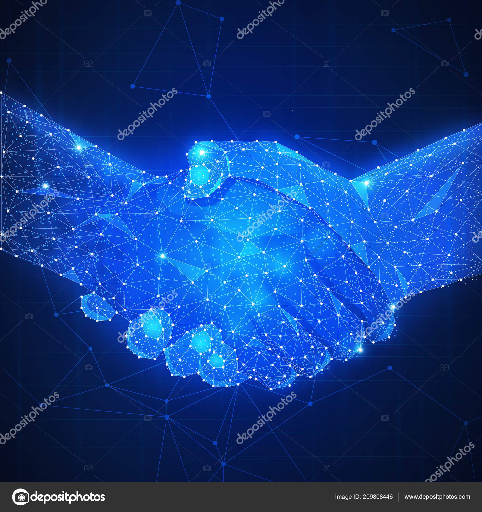 Two hands handshake polygonal low poly smart contract agreement — Stock ... Two hands handshake polygonal low poly smart contract agreement — Stock ...
