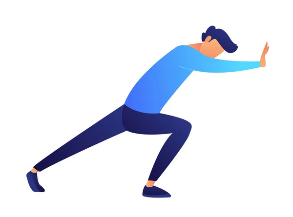 Man pushing wall Vector Art Stock Images | Depositphotos