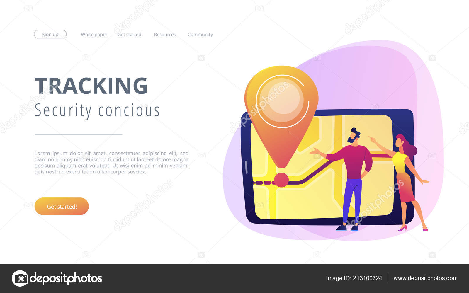 School bus tracking system concept vector illustration. Stock ...