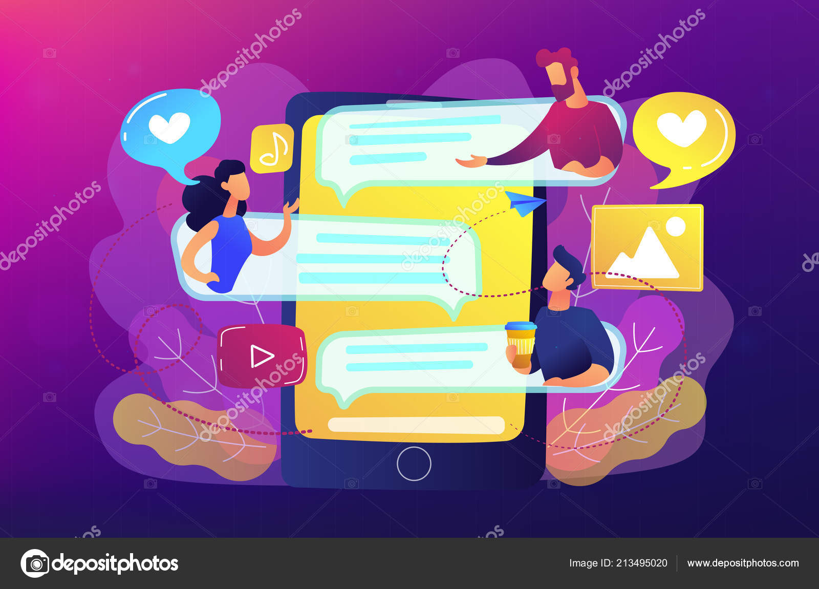 Internet forum concept vector illustration. Stock Vector by ...