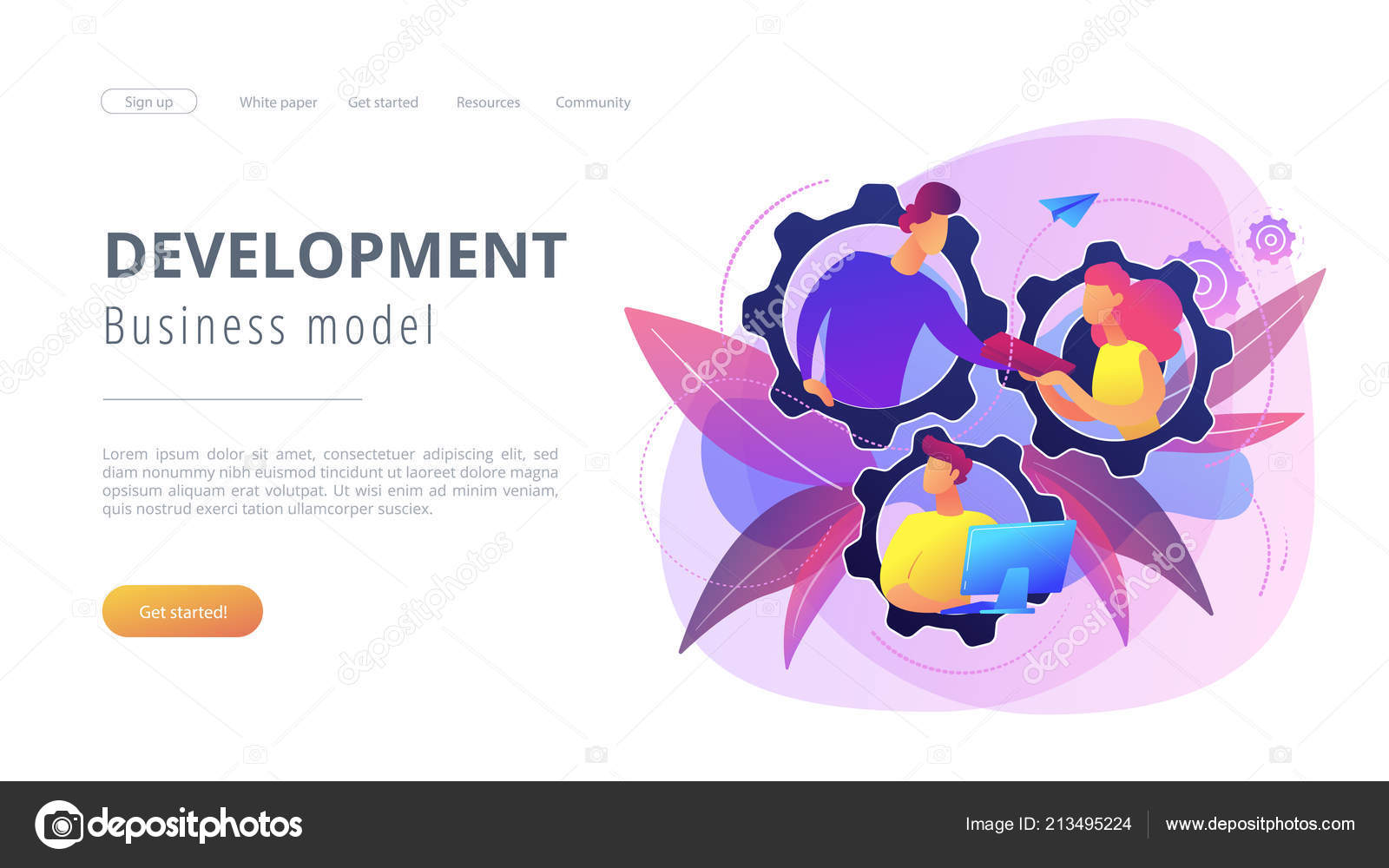 Dedicated team it concept vector illustration Stock Vector Image by ...