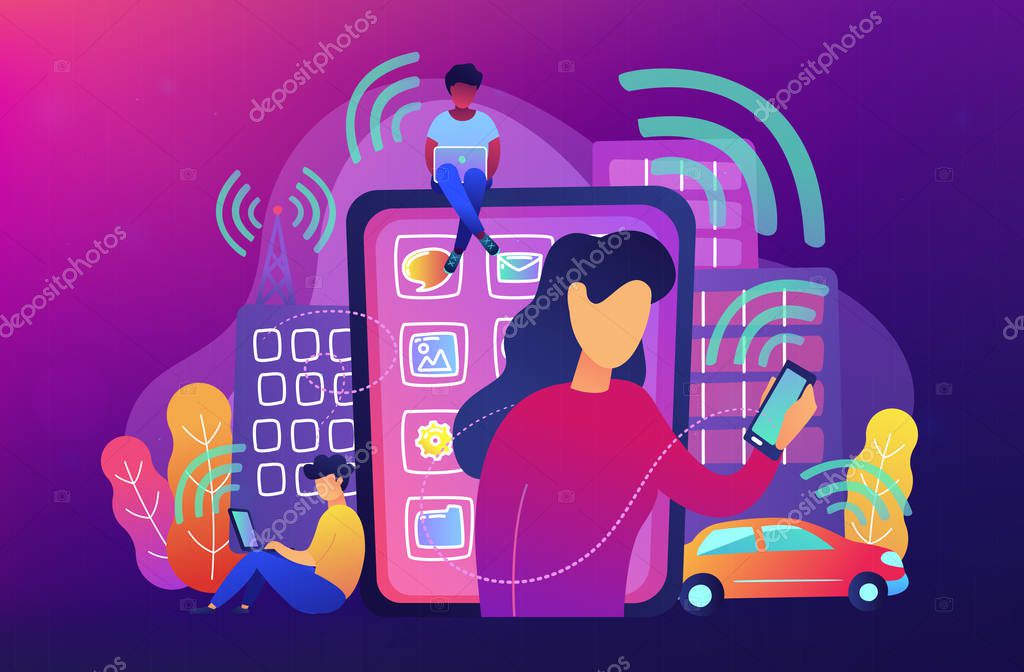 Los campos de radio influyen en la ilustraci n vector concepto. 2024