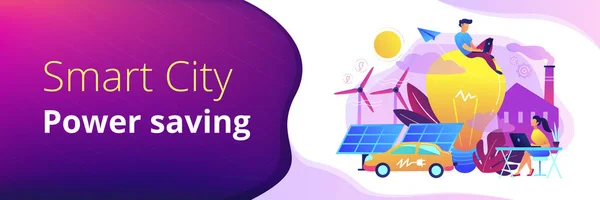 Smart roads construction concept vector illustration. Stock Vector ...