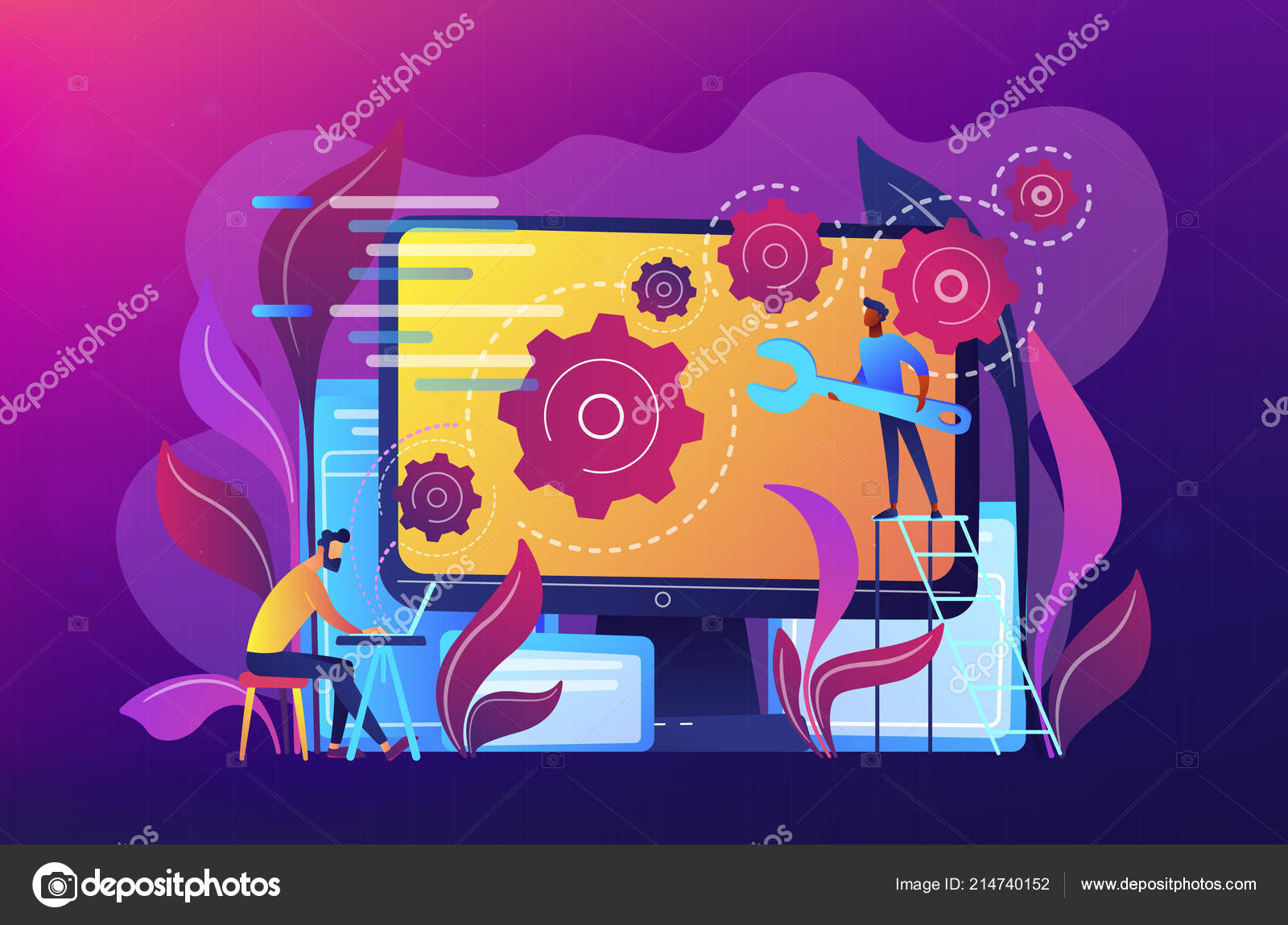 Back end development it concept vector illustration Stock Vector Image ...