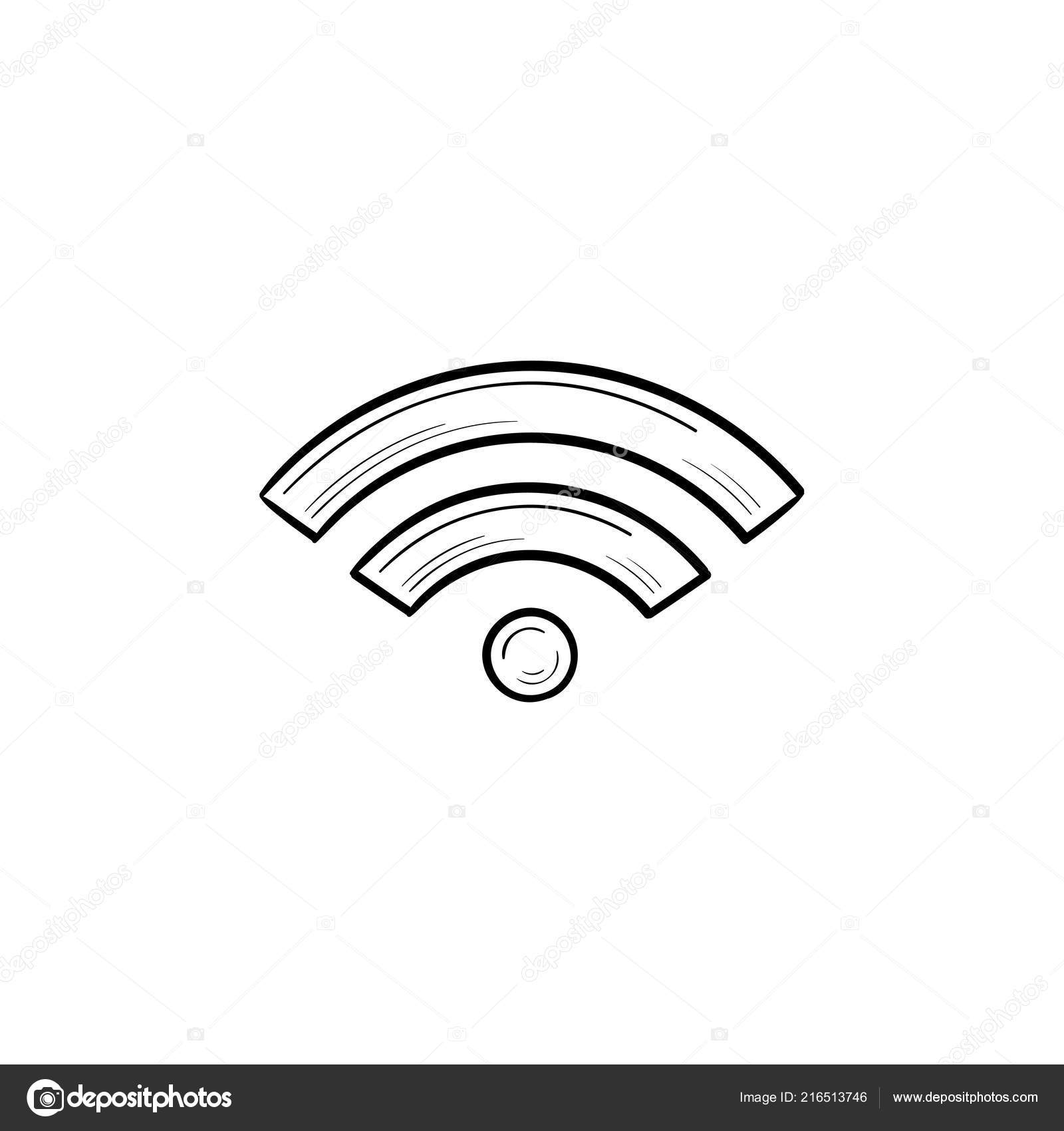 Wifi hand drawn outline doodle icon. Stock Vector by ©VisualGeneration ...