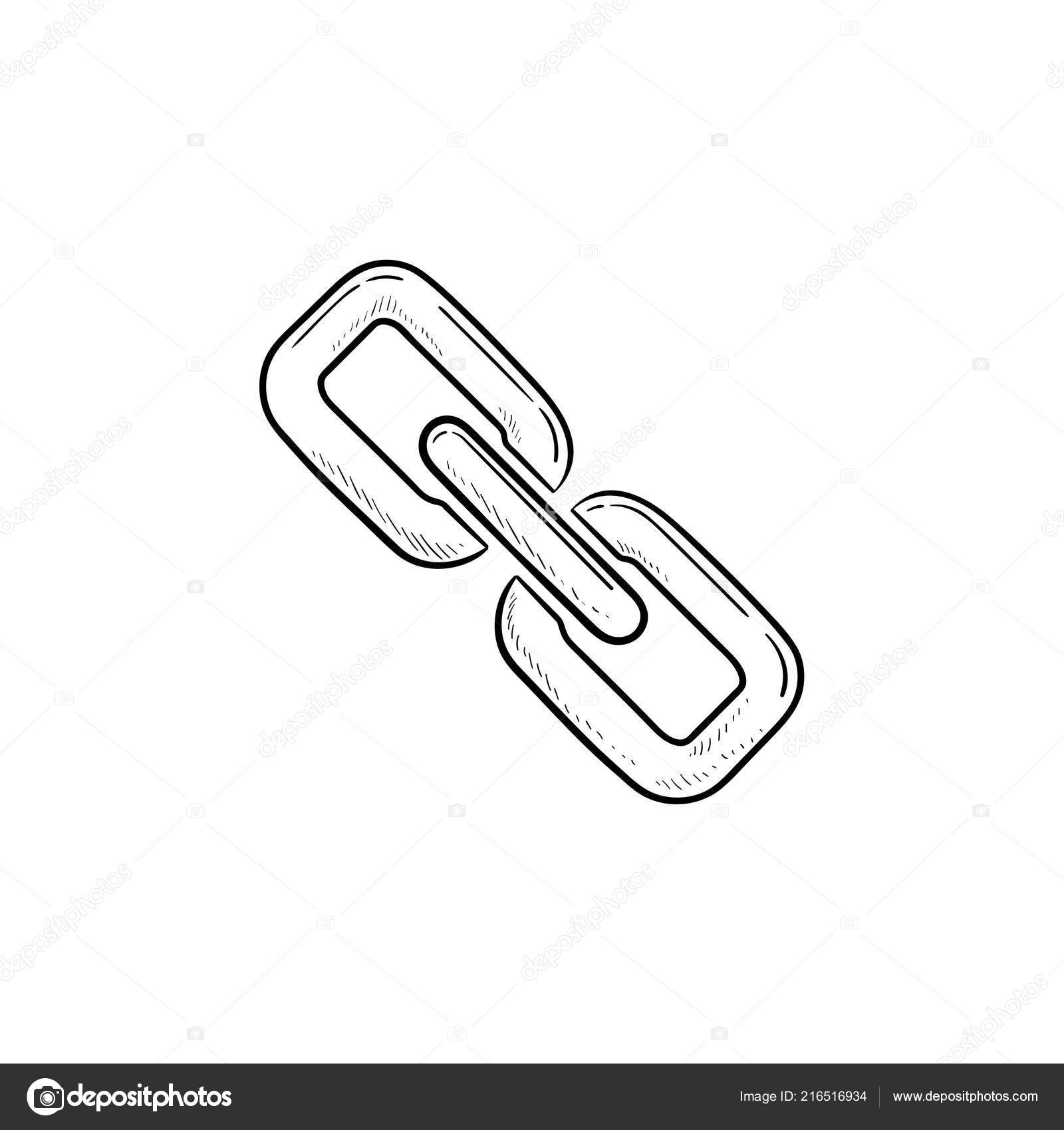 Chain link icon hand drawn outline doodle icon. Stock Vector by ...