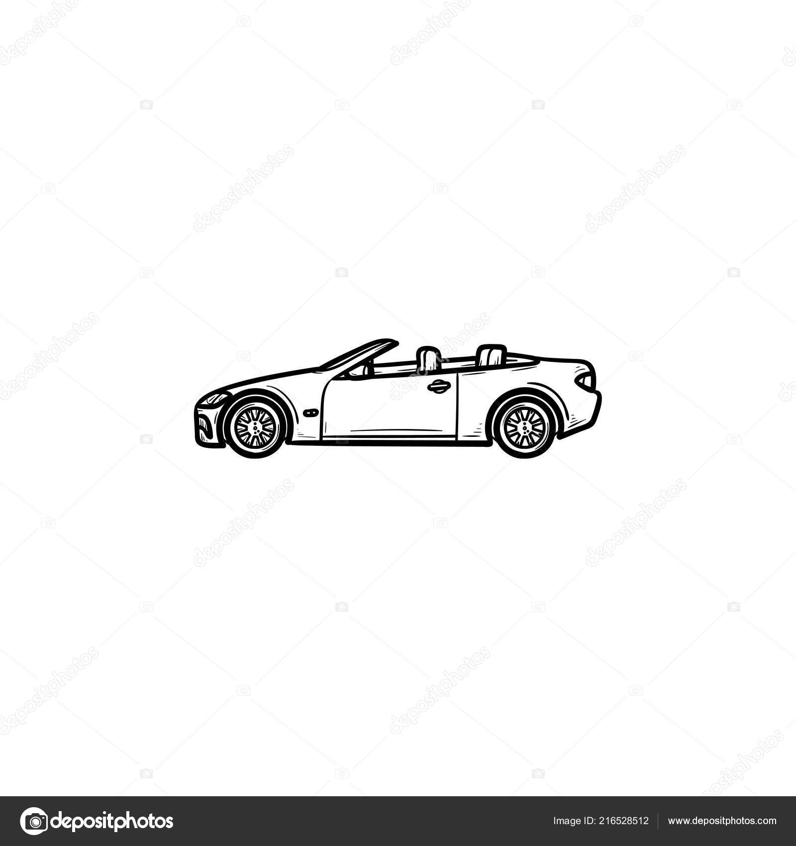 Convertible car hand drawn outline doodle icon. Stock Vector Image by ...