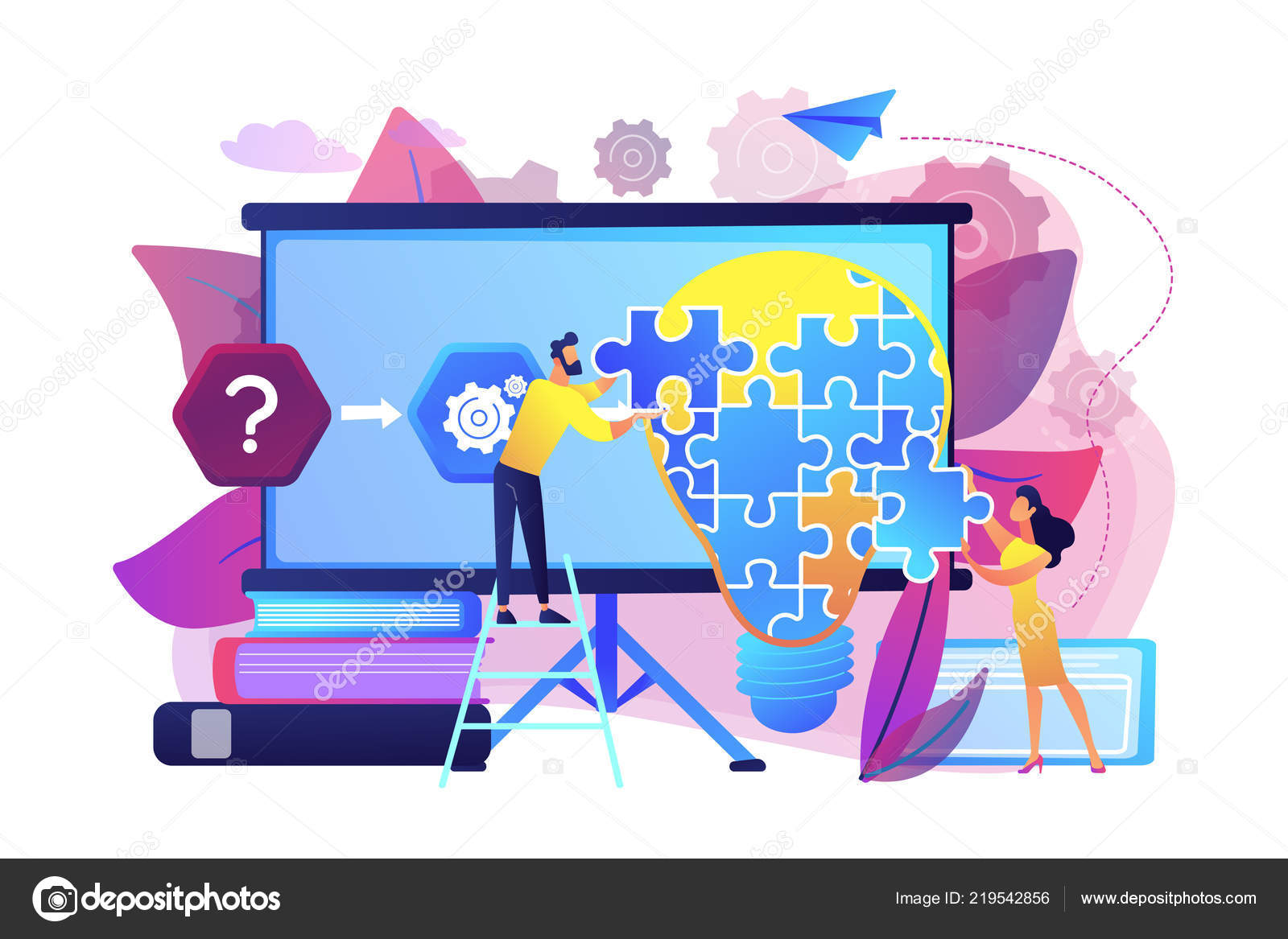 Problem solving concept vector illustration. Stock Vector Image by ...