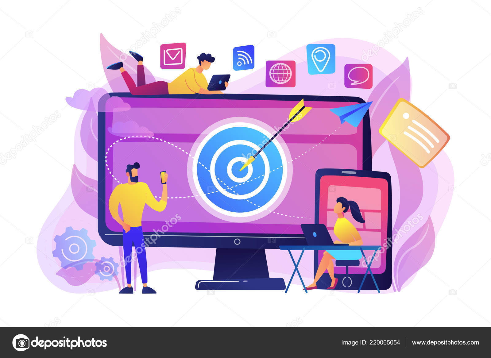 Multi device targeting concept vector illustration. Stock Vector Image ...