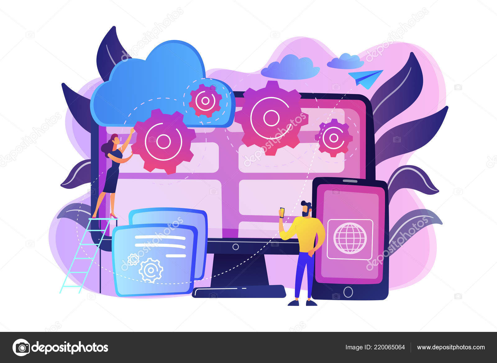 Cross-platform programming concept vector illustration. Stock Vector by ©VisualGeneration 220065064
