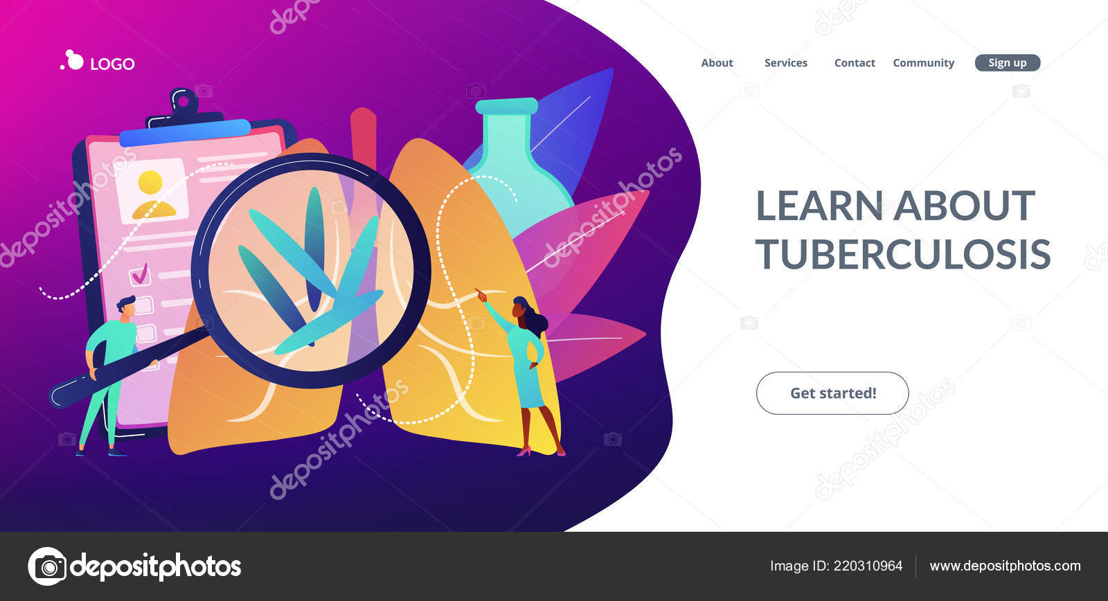 Tuberculosis concept landing page. Stock Vector Image by ...