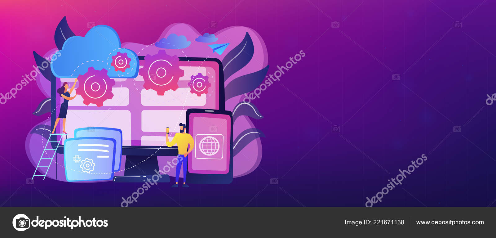 Cross Platform Programming Concept Banner Header Stock Vector Image By ©visualgeneration 221671138