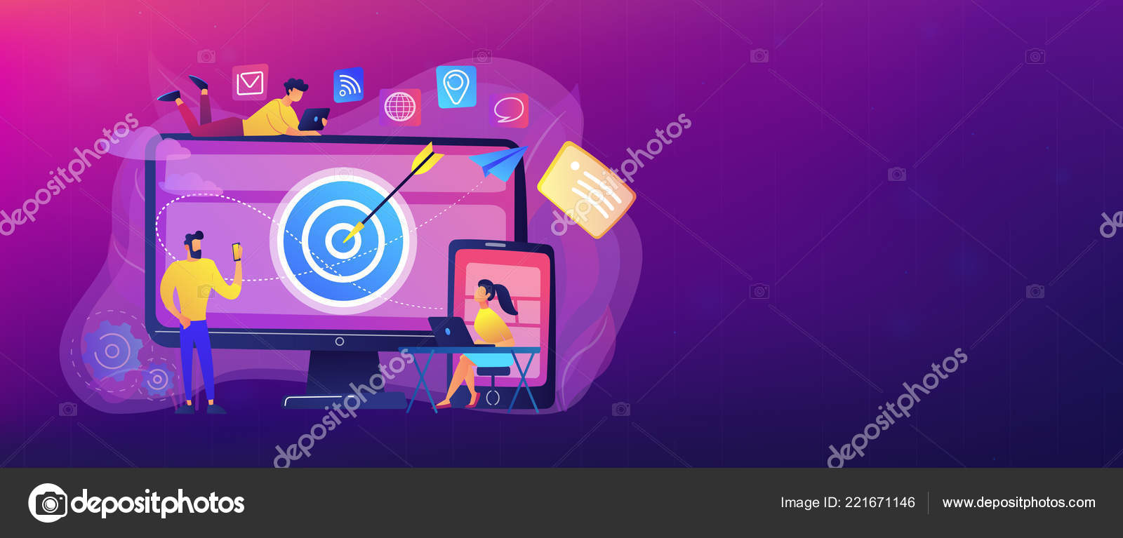 Multi device targeting concept banner header. Stock Vector Image by ©VisualGeneration #221671146