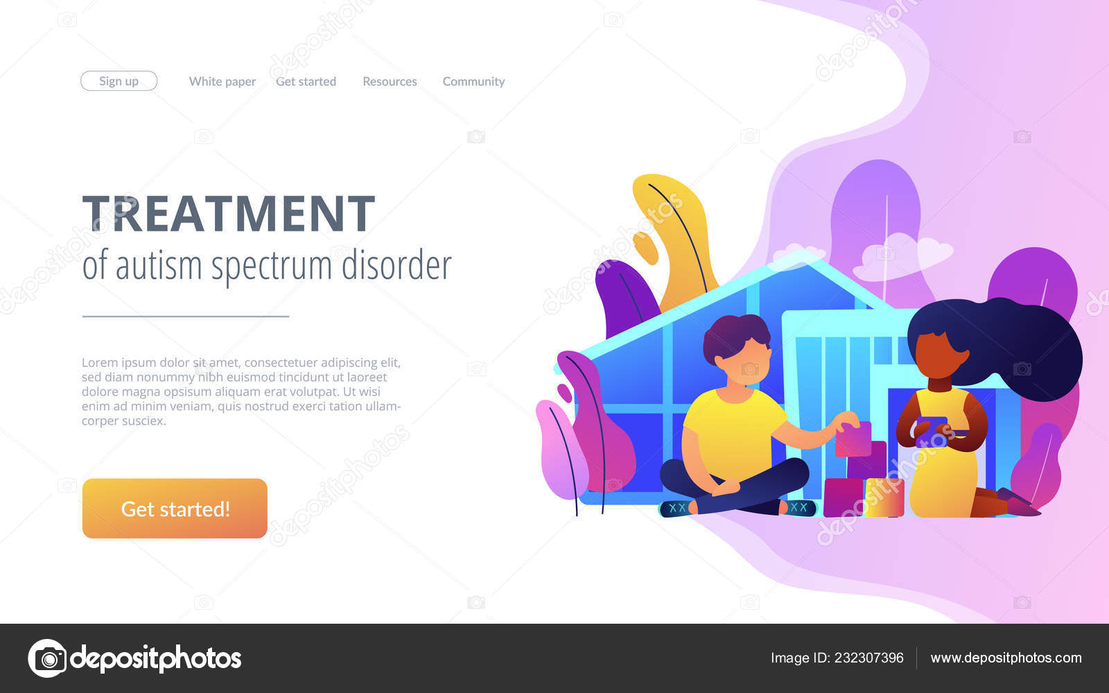 Autism center concept landing page. — Stock Vector © VisualGeneration ...