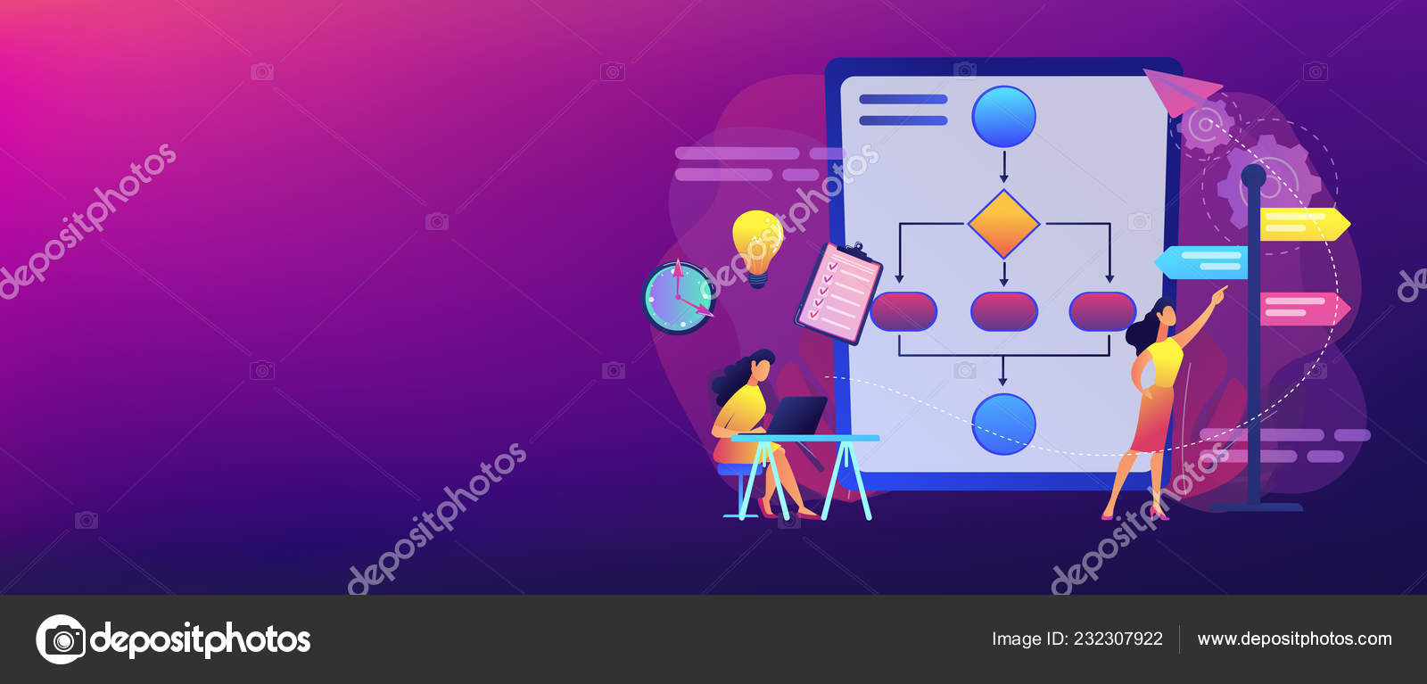 Decision management concept banner header. Stock Vector by ...