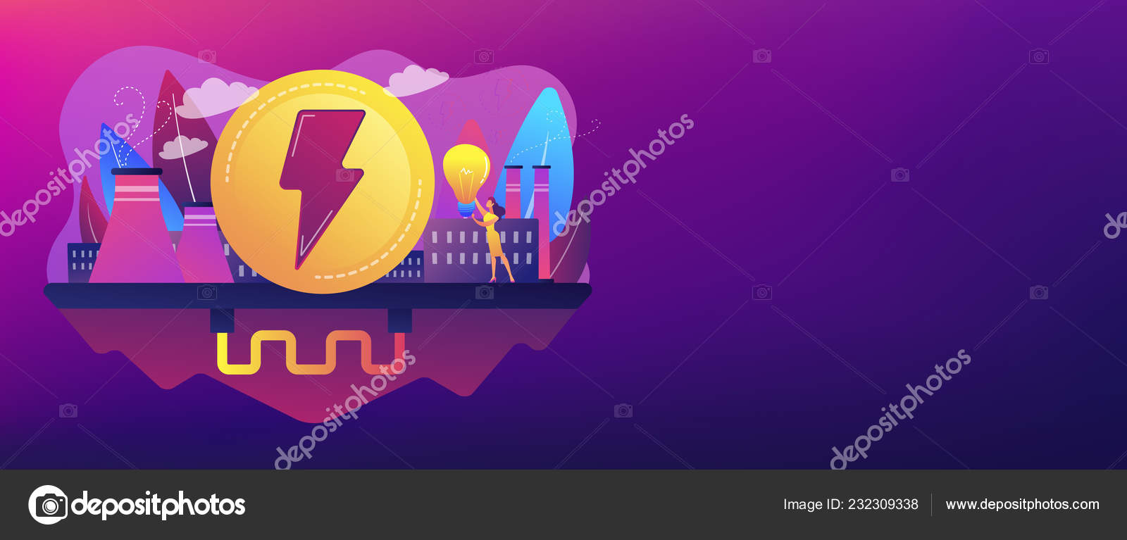Geothermal energy concept banner header. Stock Vector by ...
