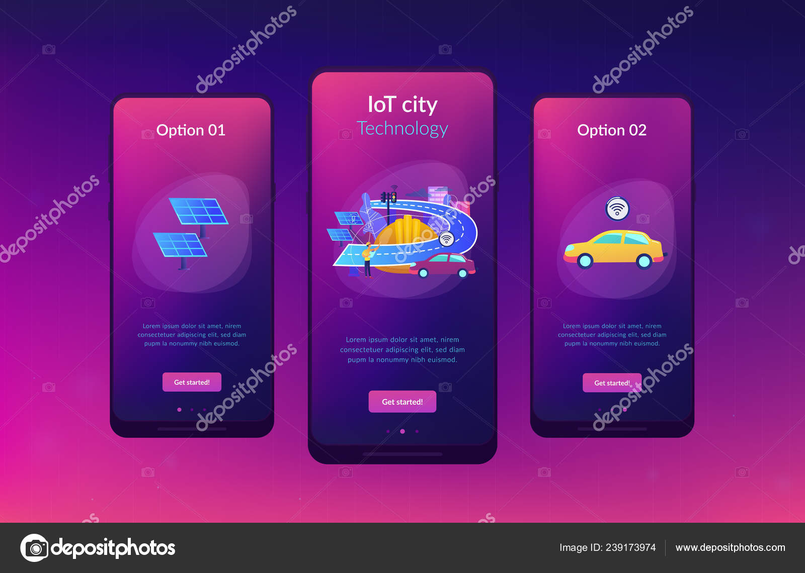 Smart roads construction app interface template. Stock Vector by ©VisualGeneration 239173974