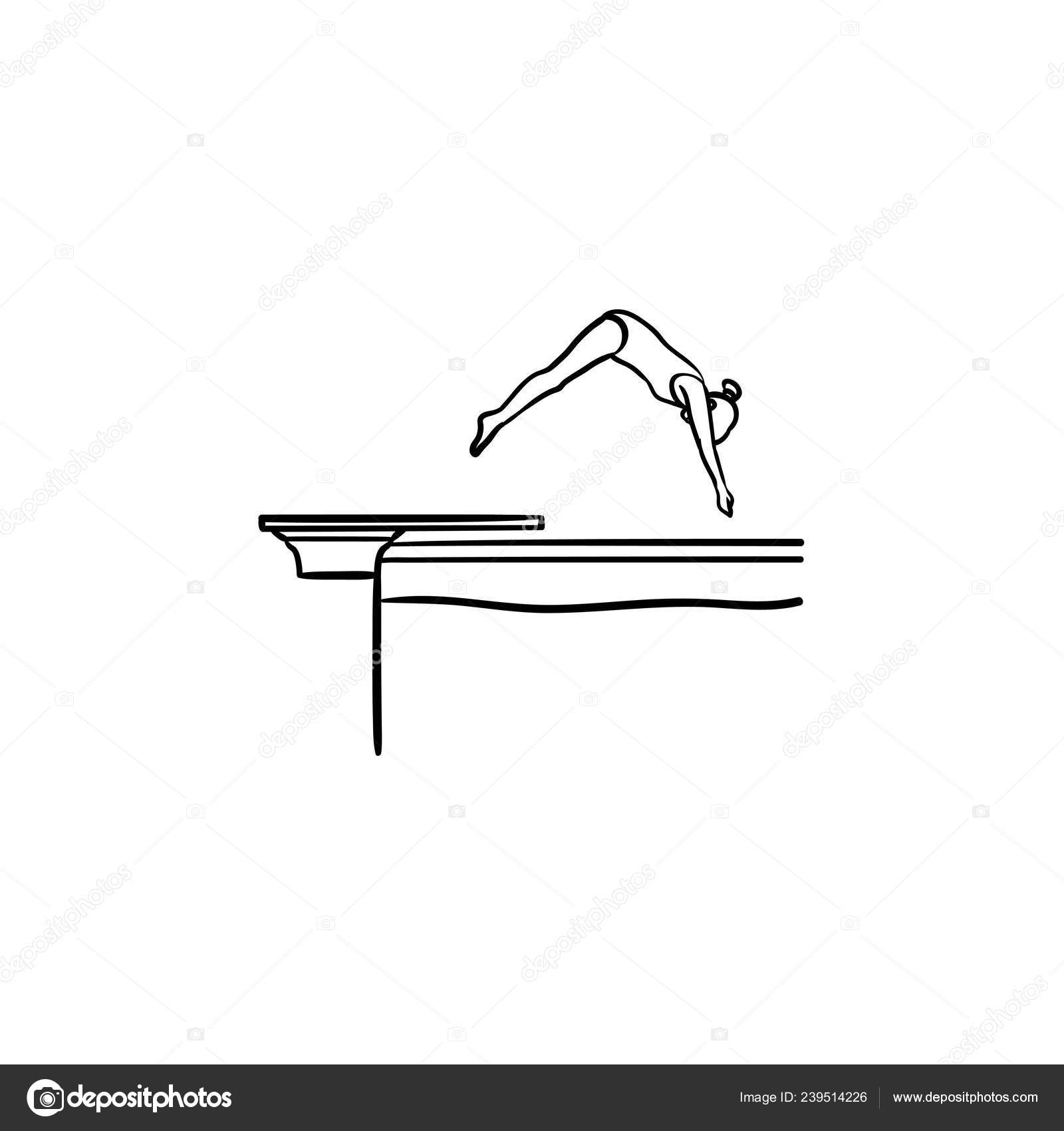 Springboard Diver Outline