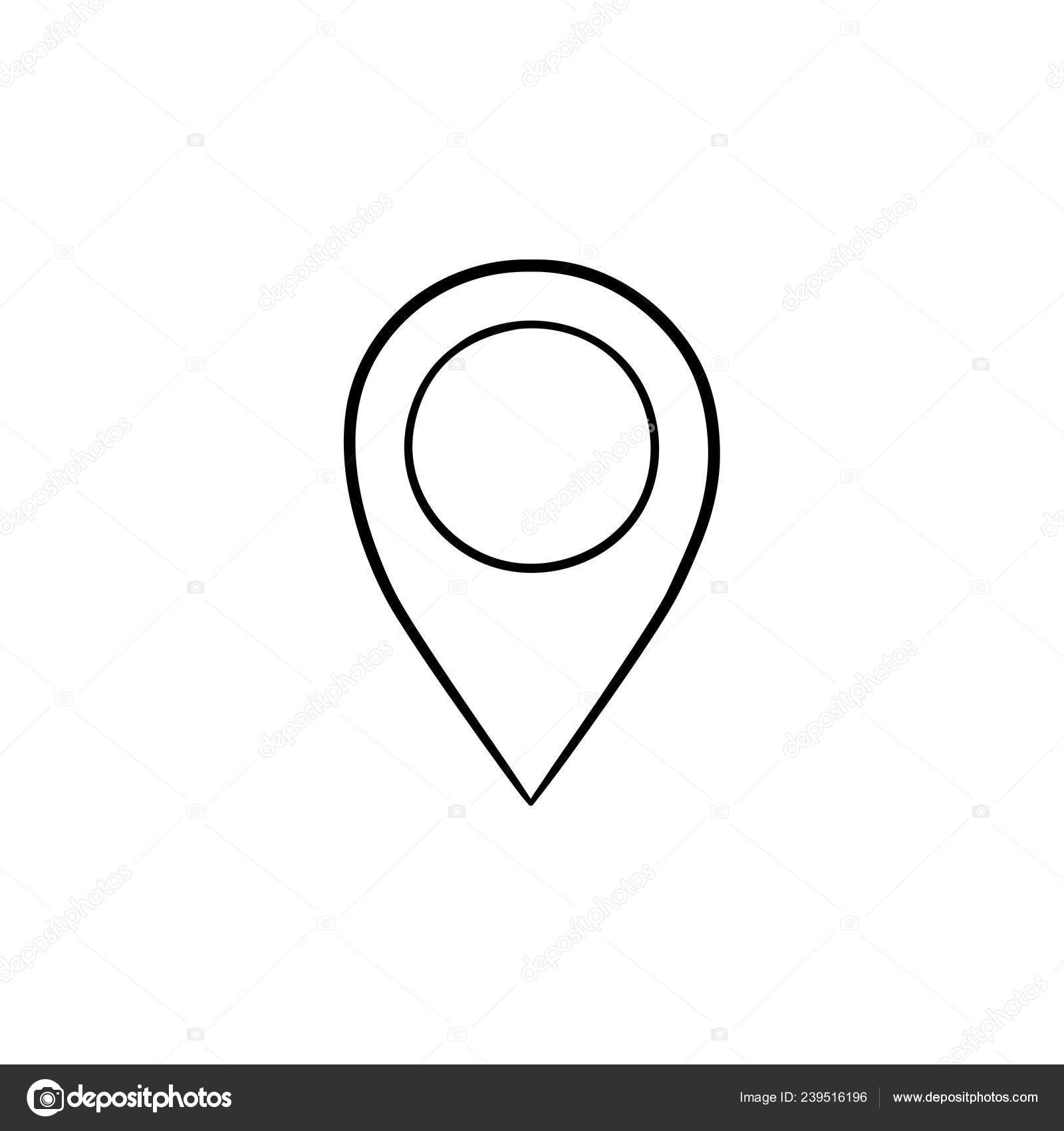 Location pin hand drawn outline doodle icon. Stock Vector by ...