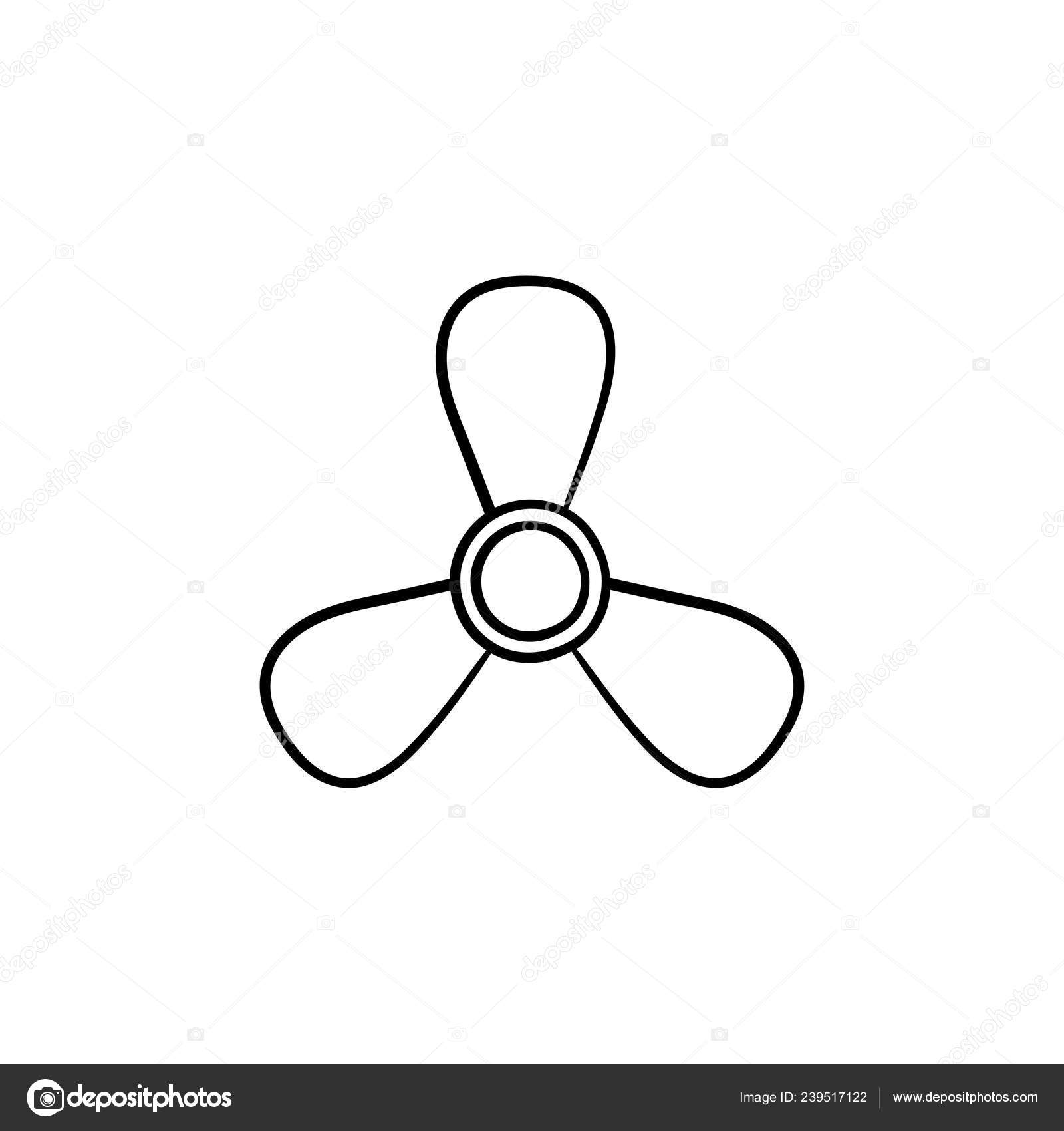 Boat propeller hand drawn outline doodle icon. Stock Vector by ...