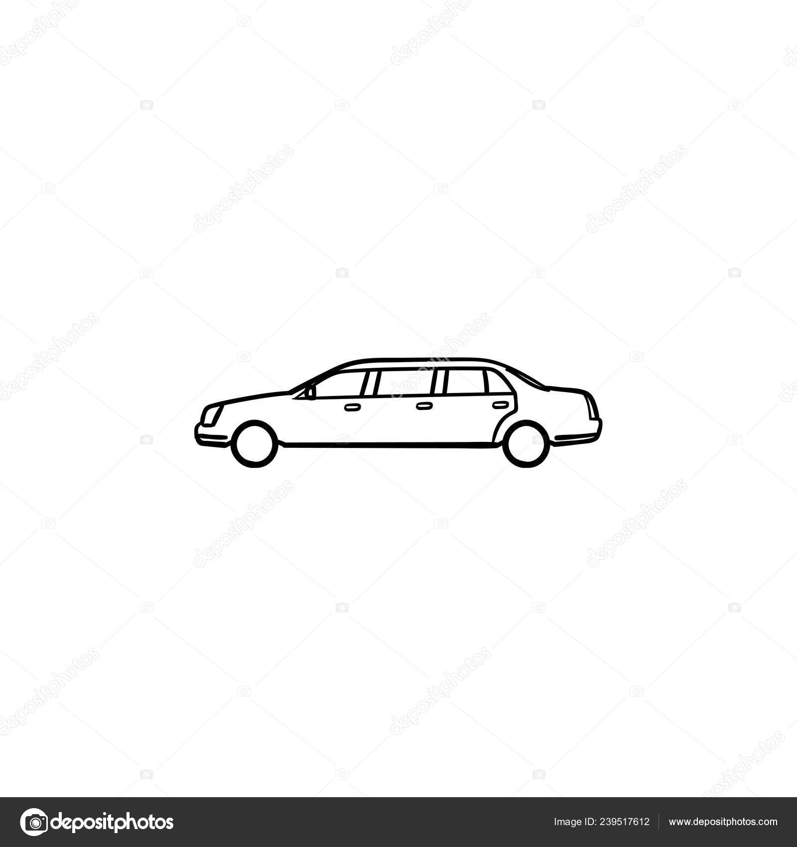 Limousine hand drawn outline doodle icon. Stock Vector Image by ...