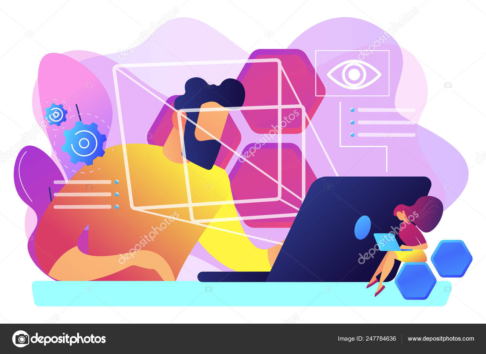 Eye tracking technology concept vector illustration. Stock Vector Image ...