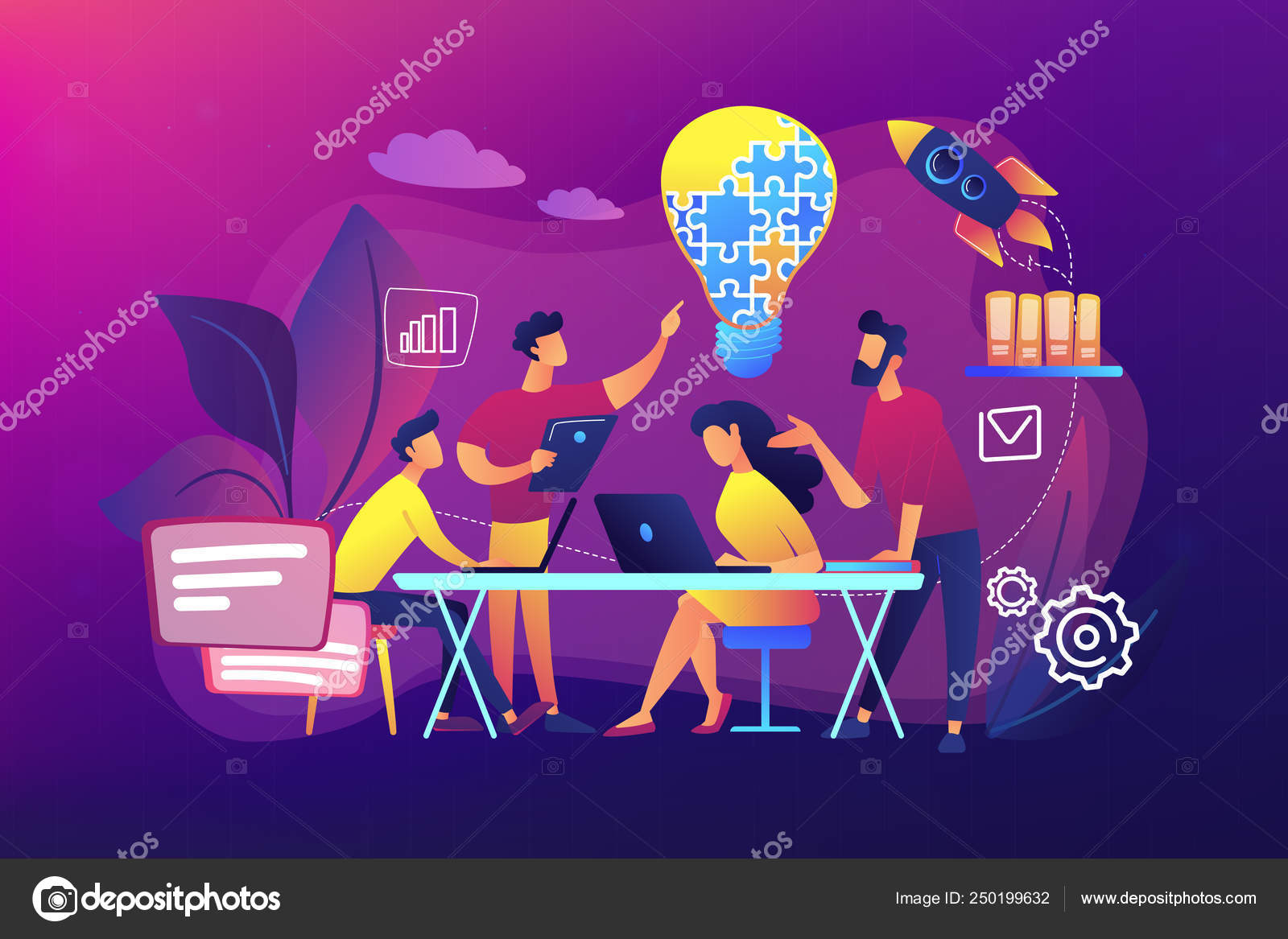 Collaboration concept vector illustration. Stock Vector by ...