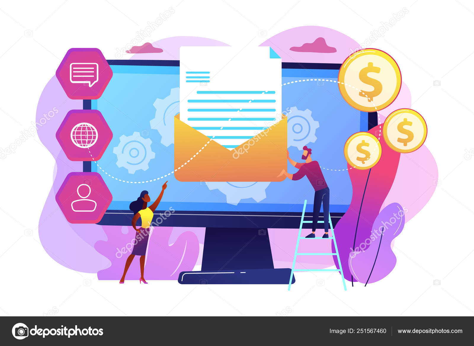 Marketing automation system concept vector illustration. ⬇ Vector Image ... Marketing automation system concept vector illustration. ⬇ Vector Image ...