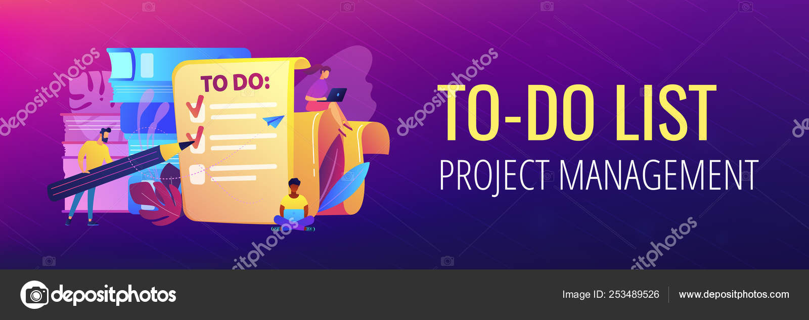 Task management it header or footer banner Stock Vector Image by ...