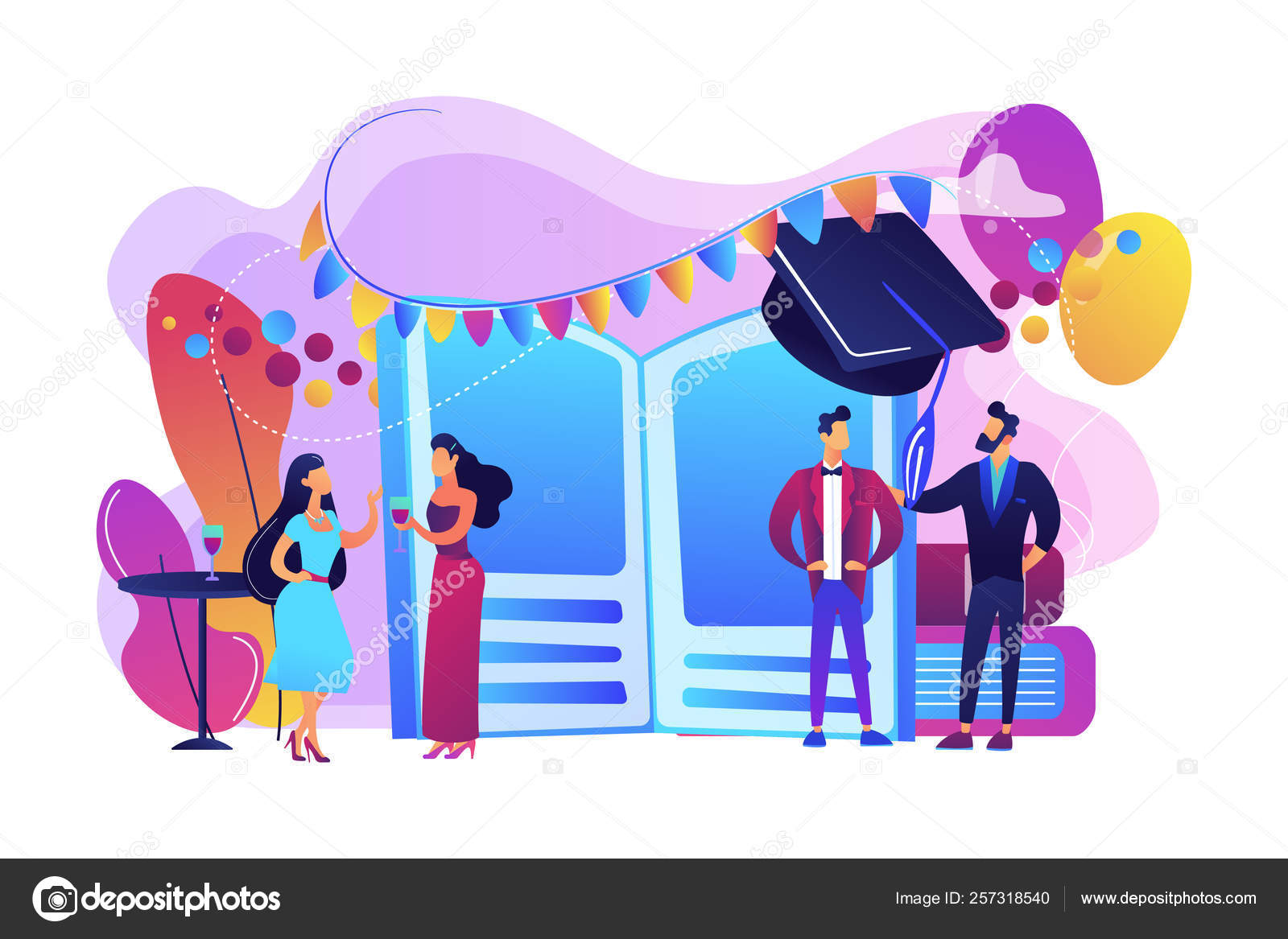 Prom party concept vector illustration. Stock Vector by ...