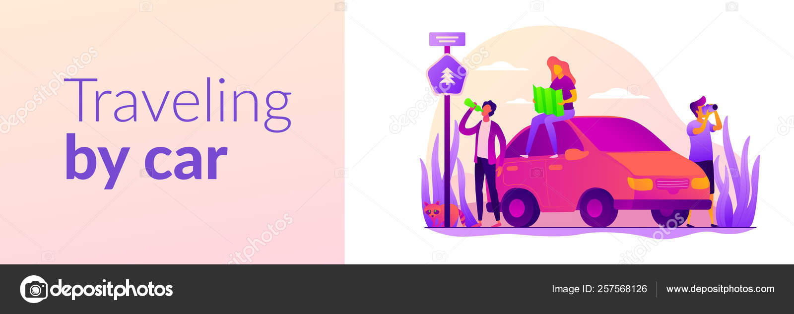 Road trip vector web banner concept. Stock Vector by ©VisualGeneration ...