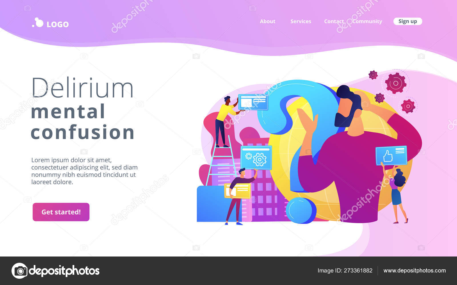 Confusion concept landing page Stock Vector Image by ©VisualGeneration ...