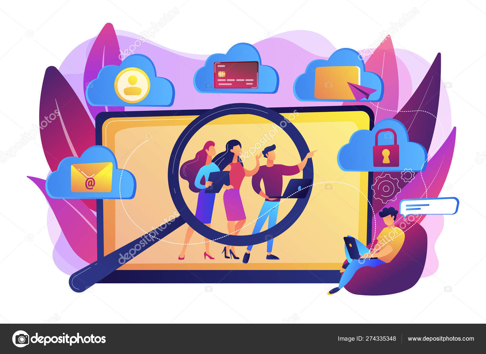 Digital ethics and privacy concept vector illustration Stock Vector by ...