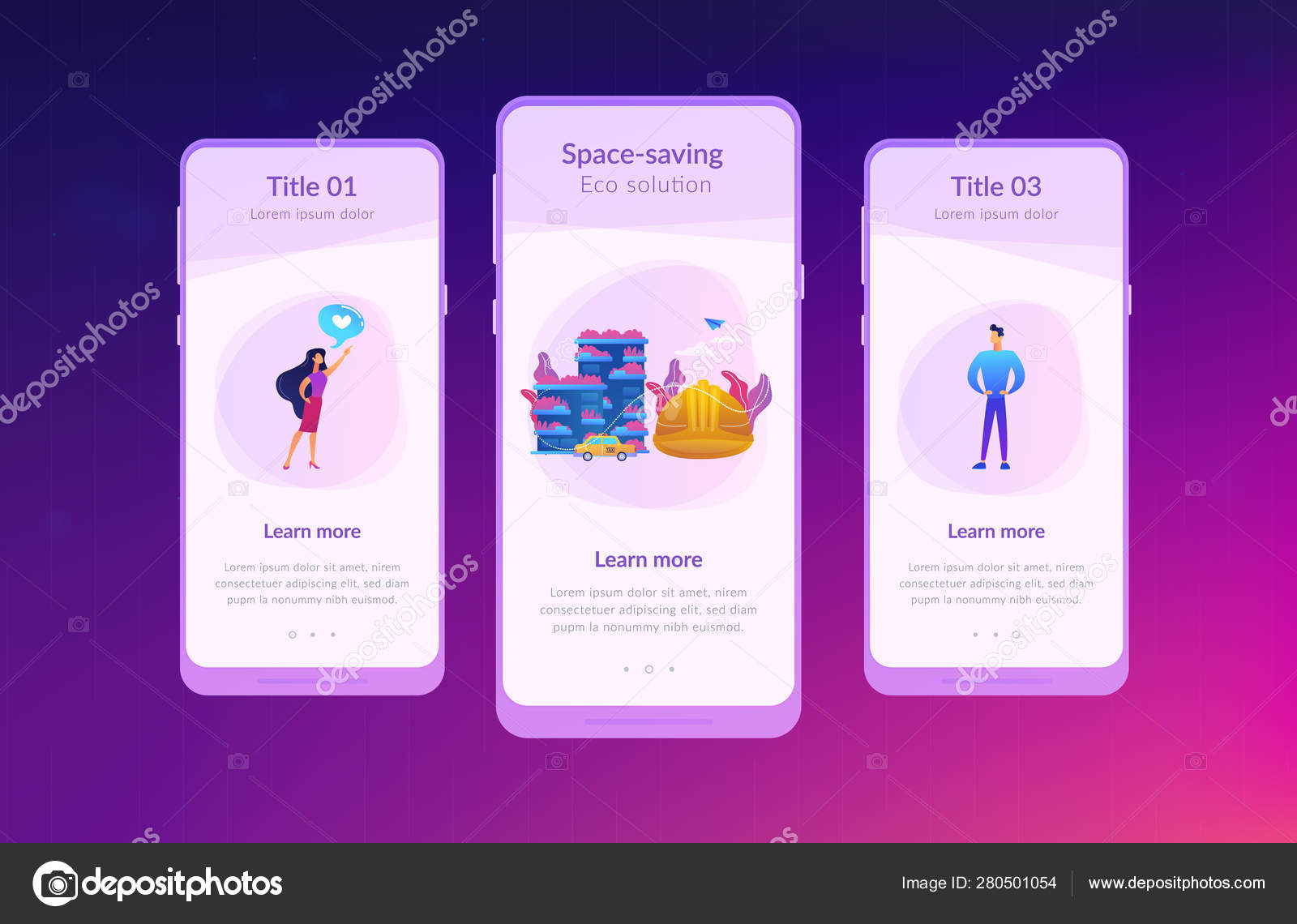 Vertical green city app interface template. Stock Vector by ©VisualGeneration 280501054