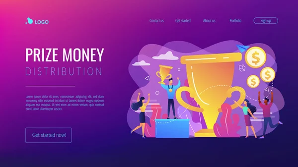 Prize pool concept landing page. Stock Vector Image by ...