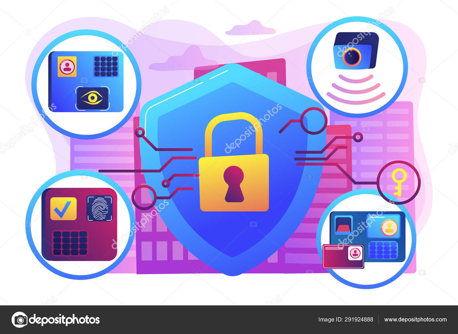 Access control system concept vector illustration Stock Vector Image by ...