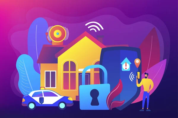 Security systems design concept landing page Stock Vector Image by ...