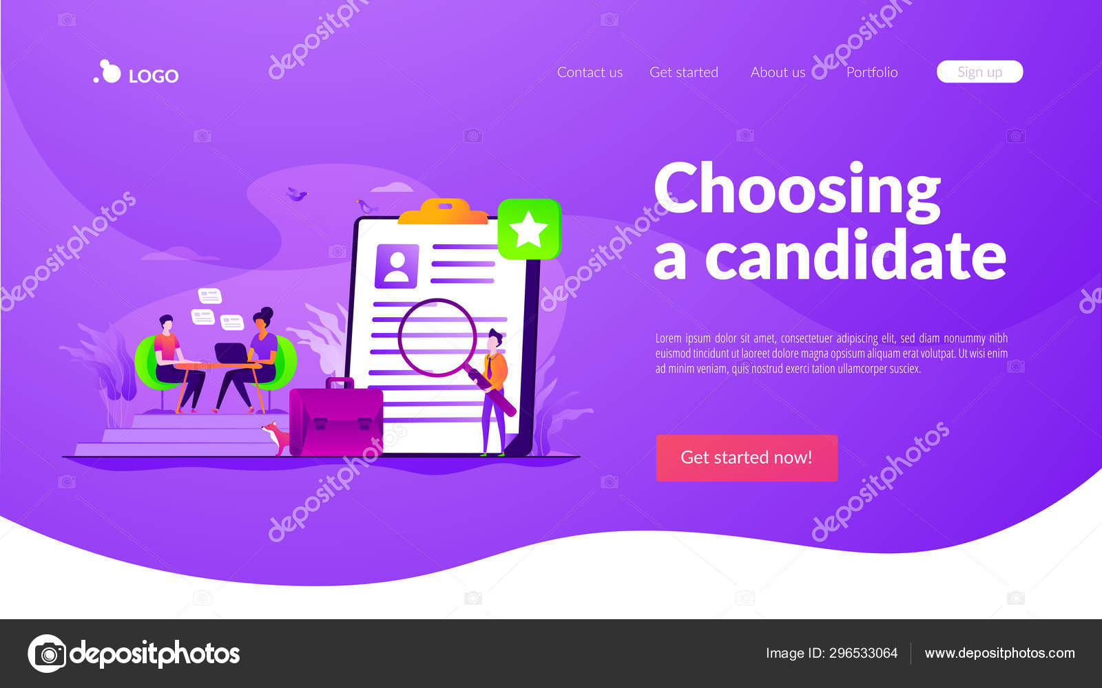 Job interview landing page template Stock Vector by ©VisualGeneration ...