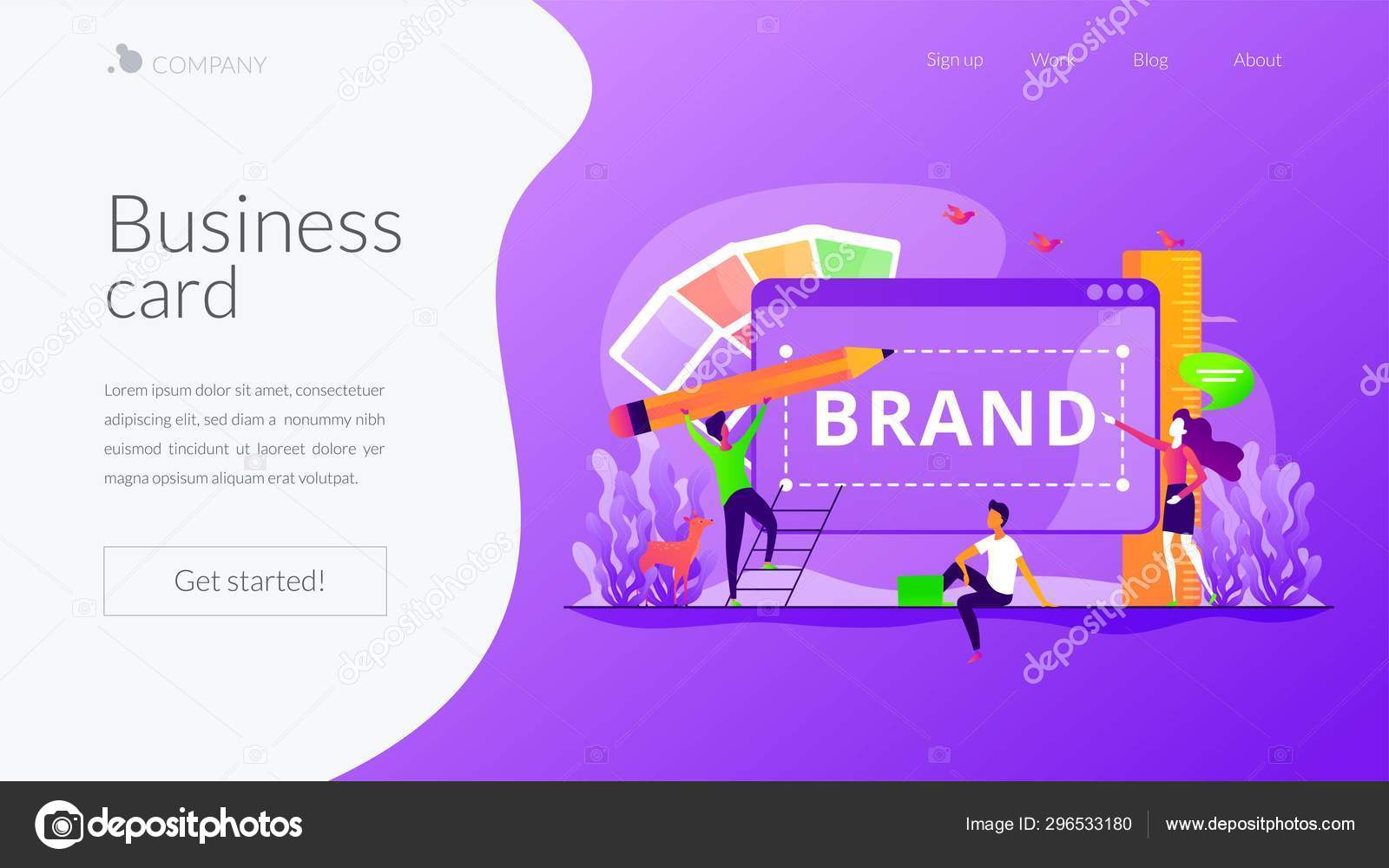 Brand identity landing page template Stock Vector Image by ...