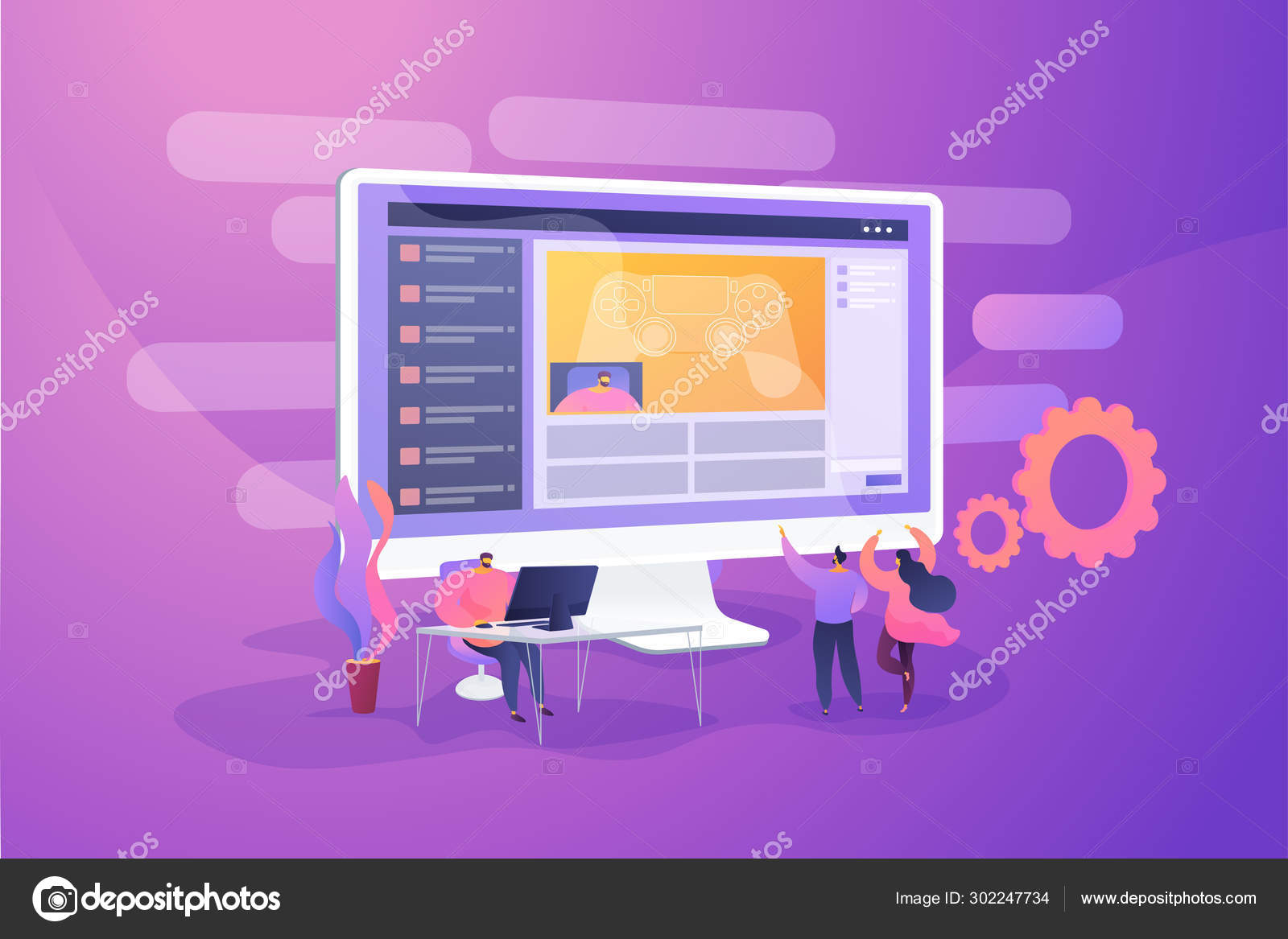 Video game walkthrough concept vector illustration. Stock Vector by ...