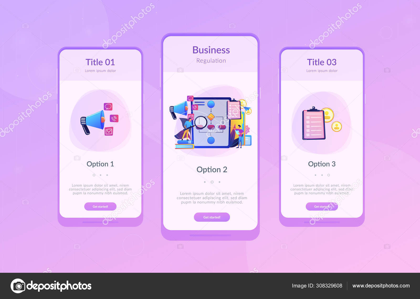Business rule app interface template. Stock Vector Image by ...