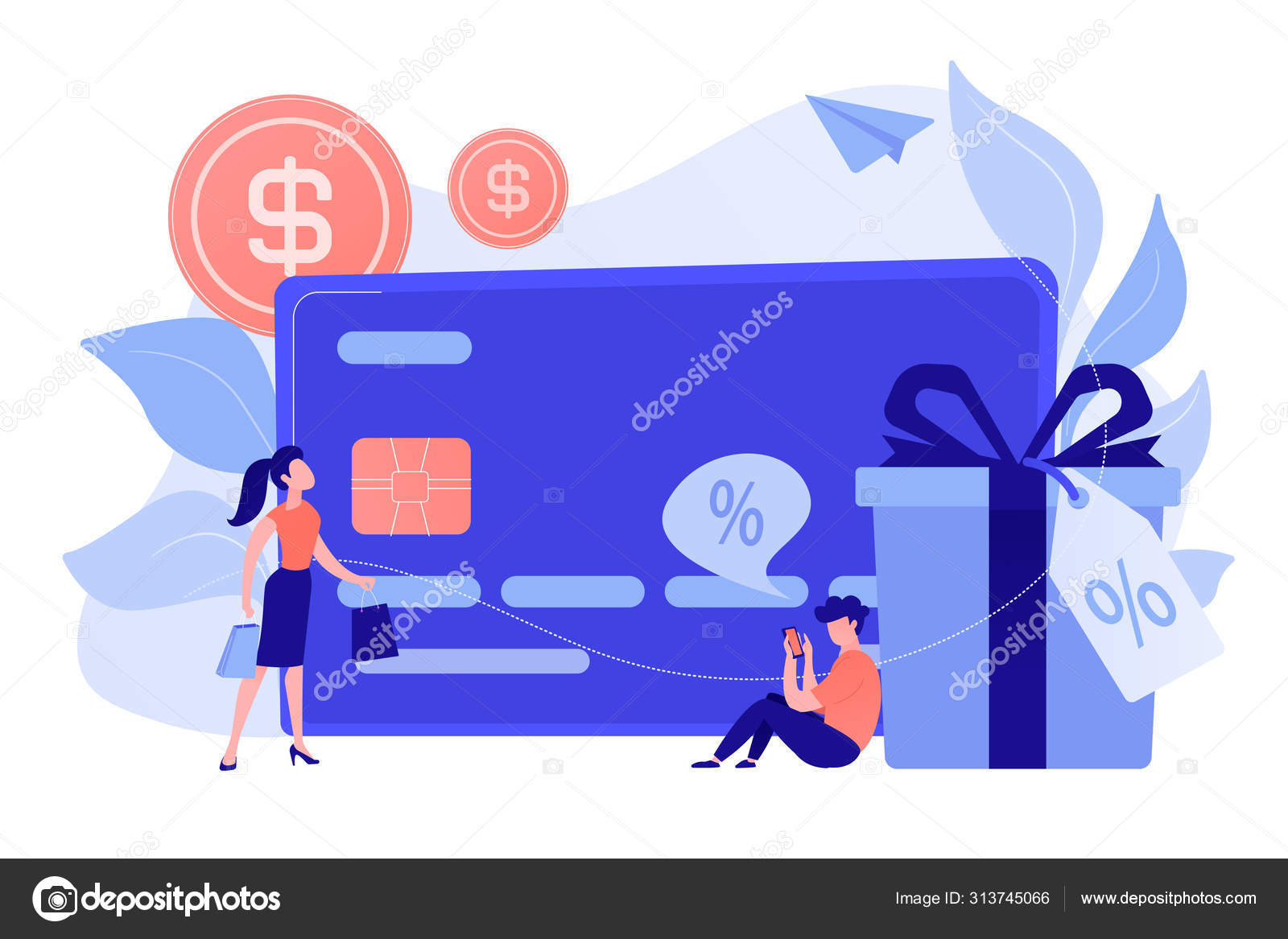 Debit card concept vector illustration. Stock Vector by ...