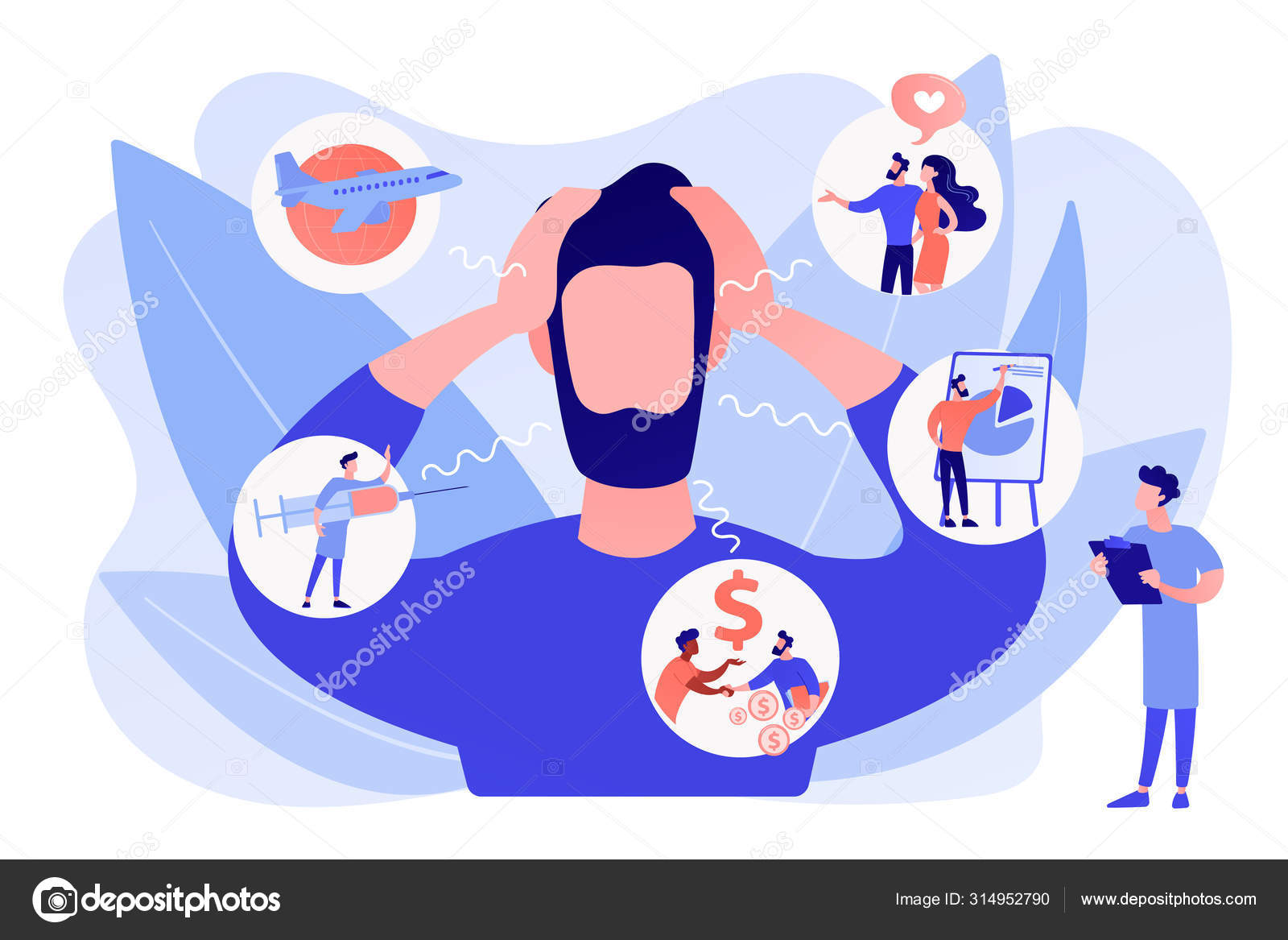 Anxiety concept vector illustration Stock Vector Image by ...