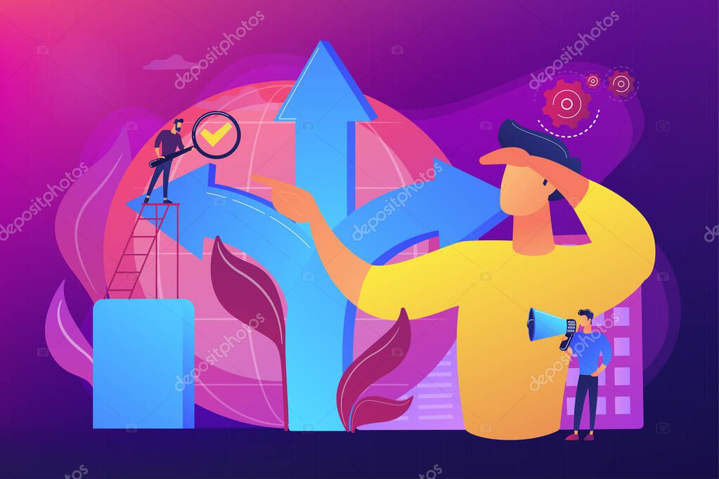 Toma de decisiones concepto vector ilustración 2022