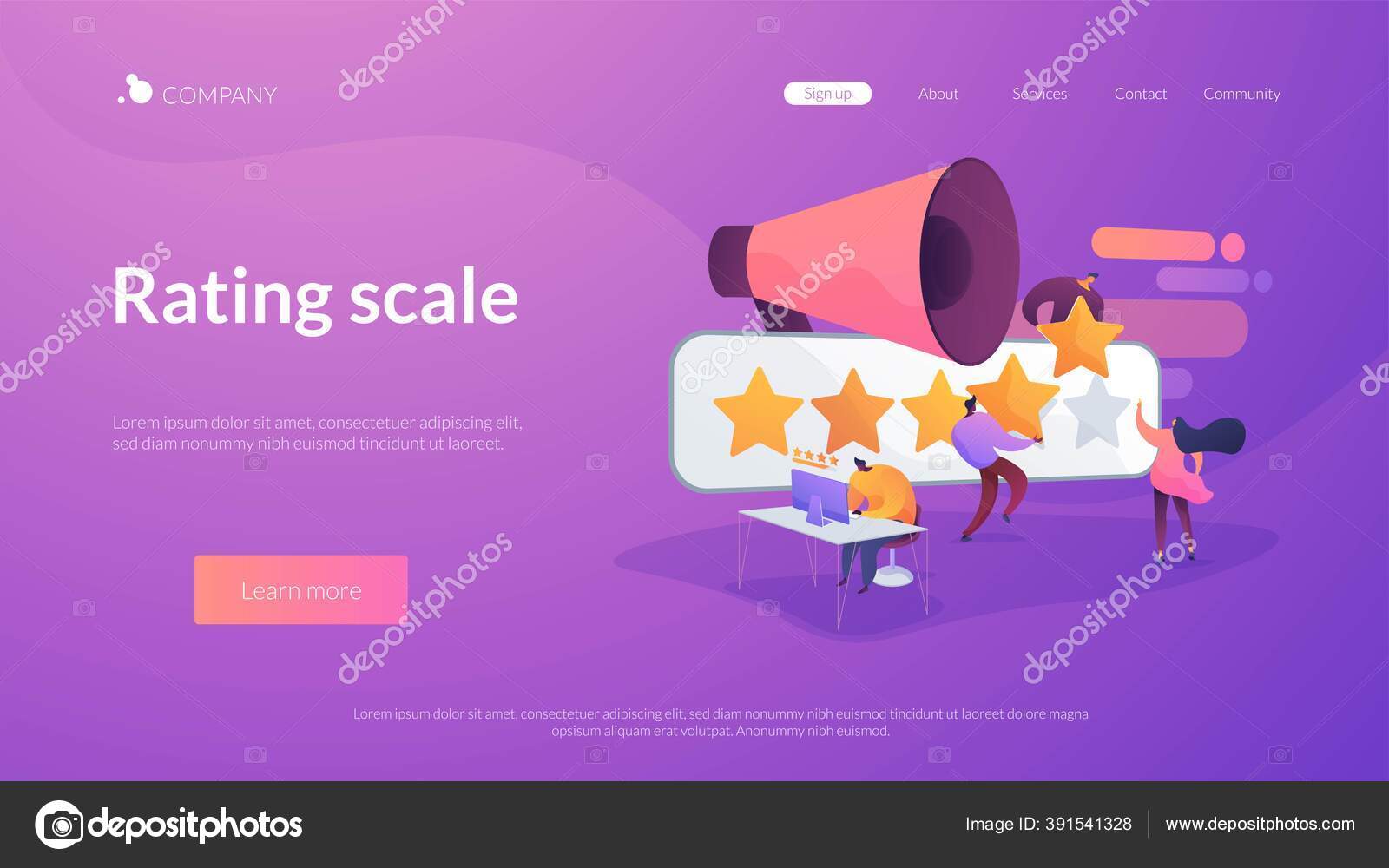 Rating landing page concept Stock Vector by ©VisualGeneration 391541328