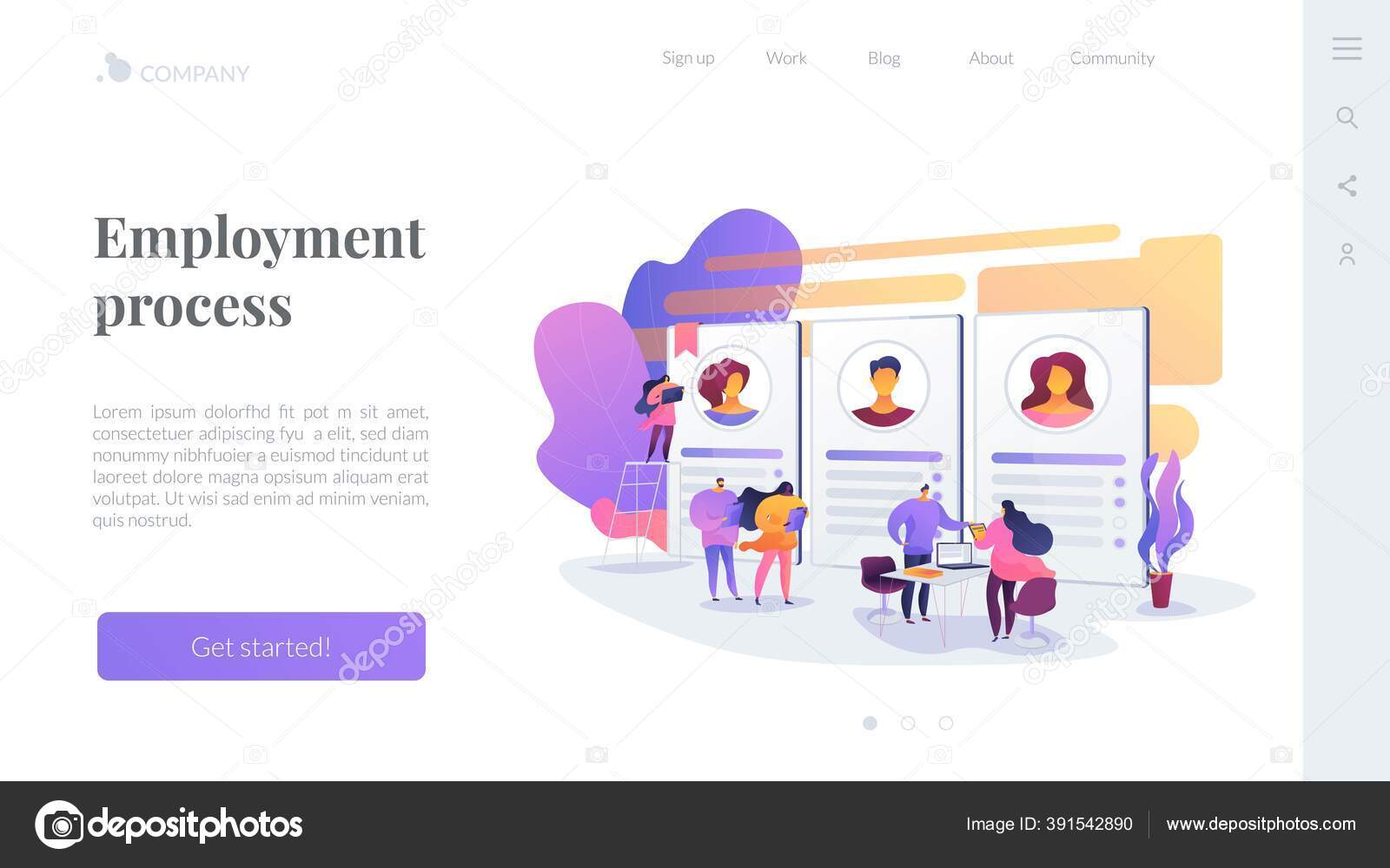 Job interview landing page concept Stock Vector Image by ...