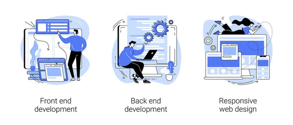 Enterprise Software Abstract Concept Vector Illustration Set Back End ...