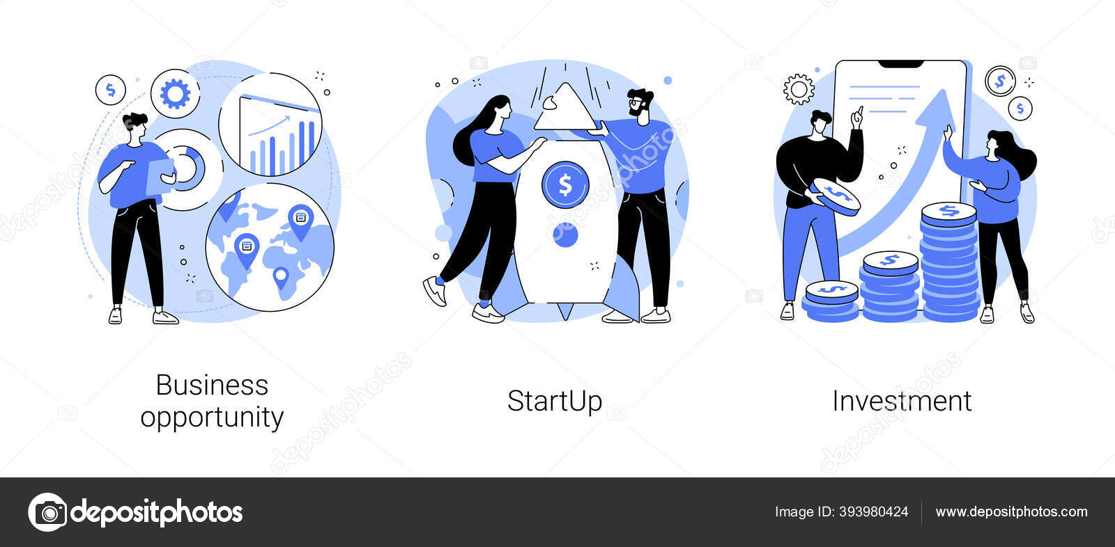 Entrepreneurship abstract concept vector illustrations. Stock Vector ...